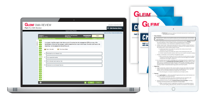 2020 Edition CMA Exam Review Products - Gleim Exam Prep